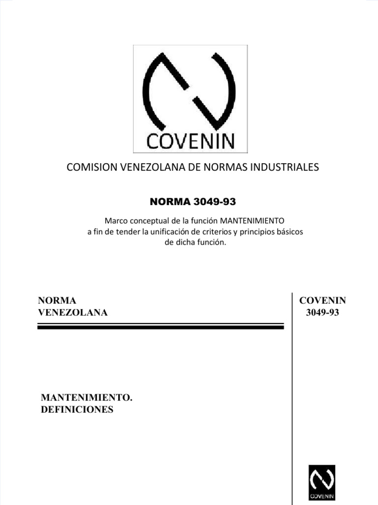 Norma Covenin 3049-93 C | PDF | Business | Calibración
