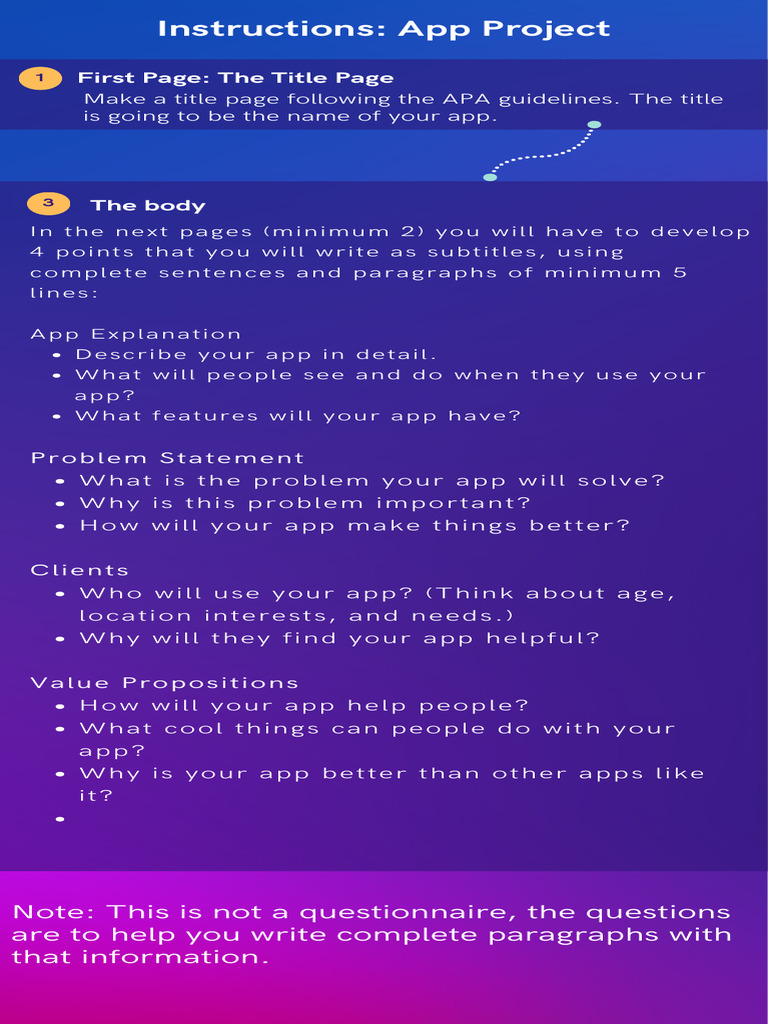 Copy of App Project Instructions (1) | PDF