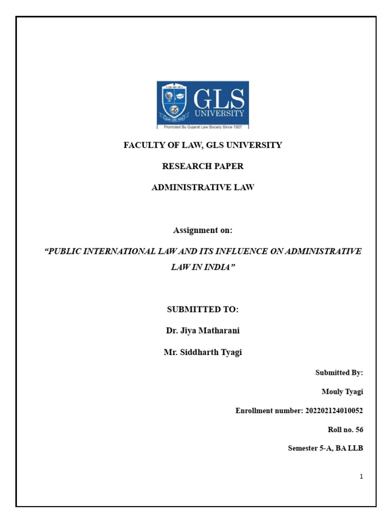 Administrative Law Assignment 56 | PDF | Administrative Law | Separation Of Powers