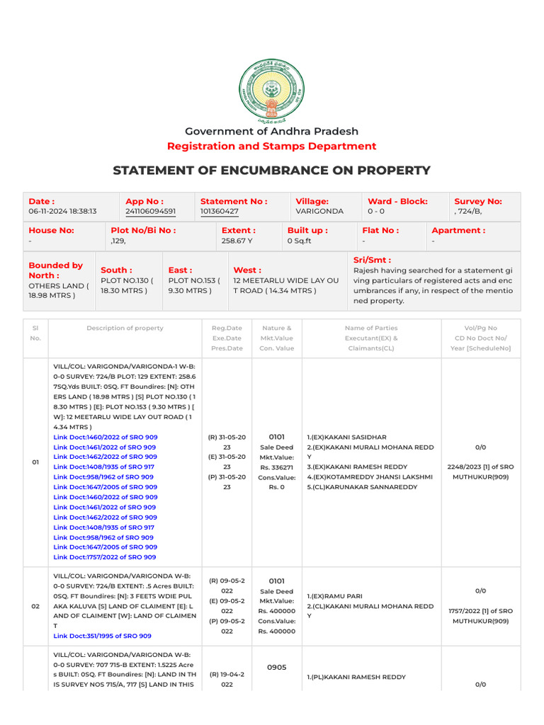 e-Encumbrance Service1 | PDF