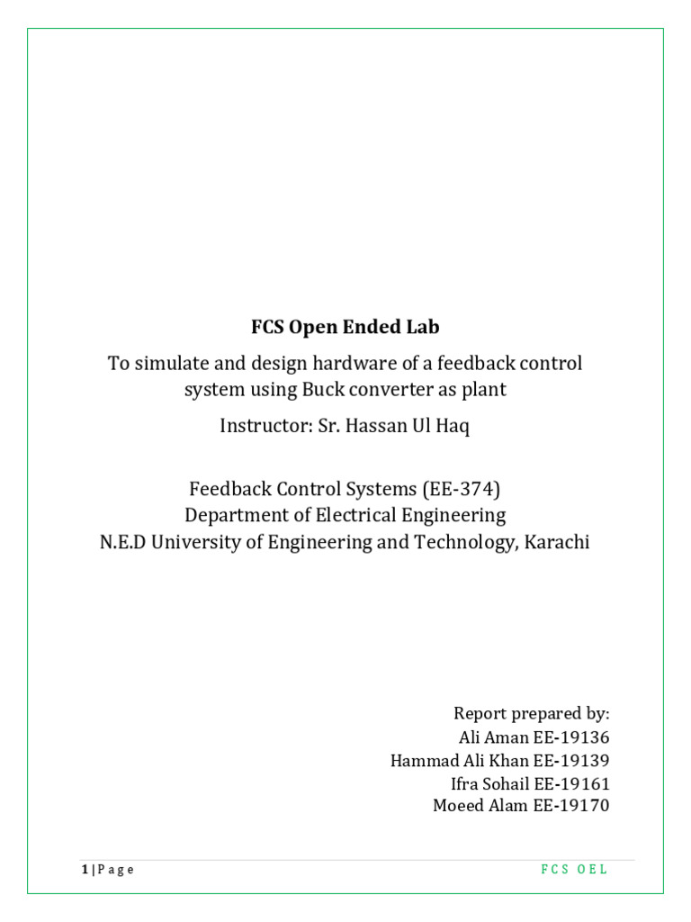 FCS_OEL_Report | PDF | Mosfet | Electrical Engineering