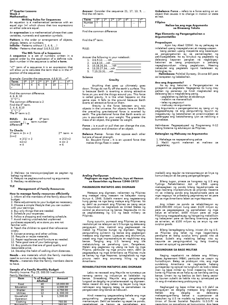 WEEK 2 LECTURES | PDF