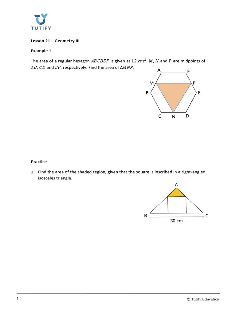 L21 Geometry III | PDF | Area | Rectangle