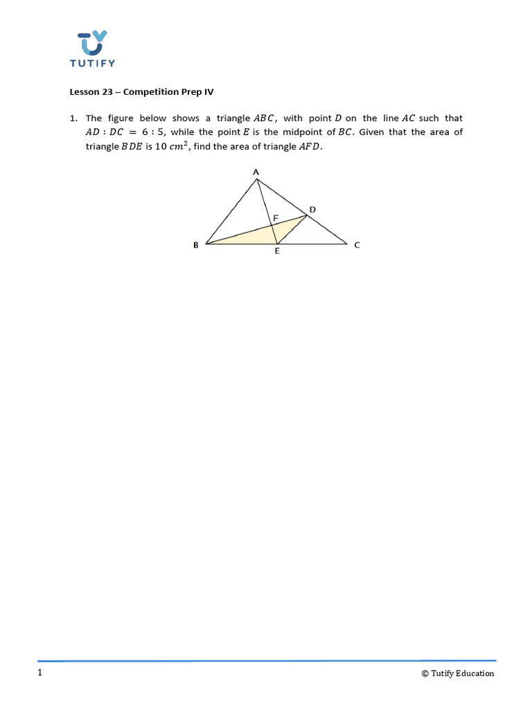 L23 Competition Prep IV | PDF | Triangle | Euclidean Plane Geometry