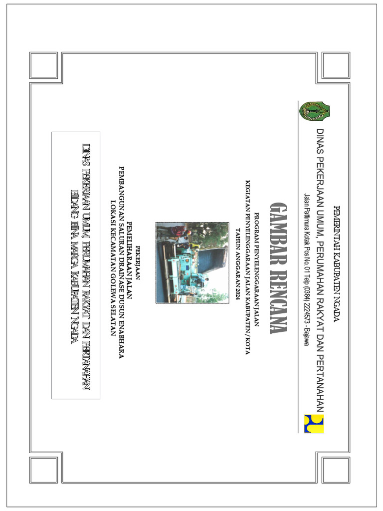 Pemeliharaan Jalan dan Drainase 2024 | PDF