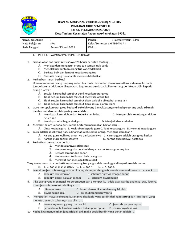 Pai Kelas 2 Genap | PDF