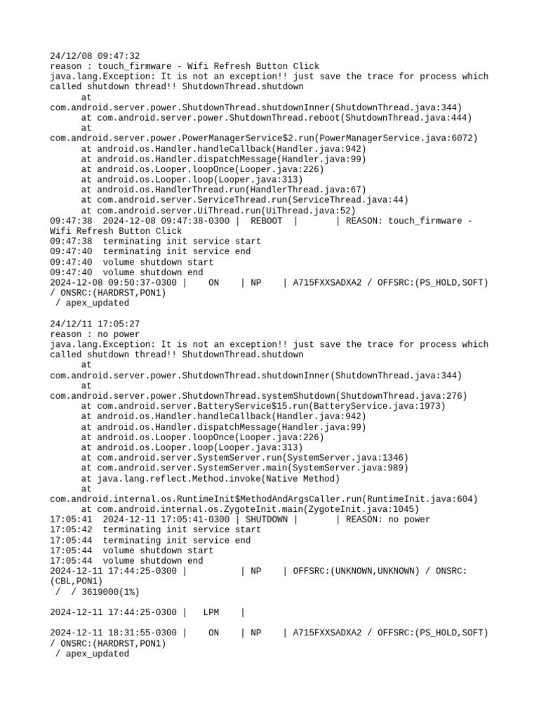 power_off_reset_reason_backup | PDF | Java (Programming Language) | Computer Science