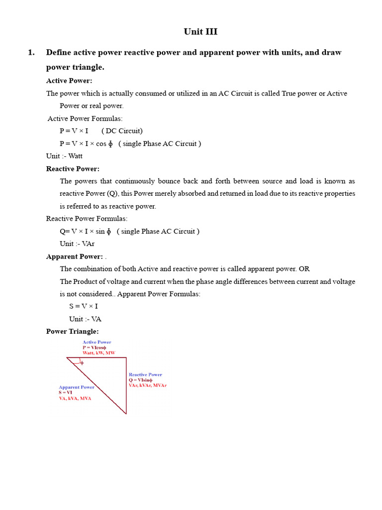 Power and Circuit Concepts Explained | PDF | Transformer | Ac Power