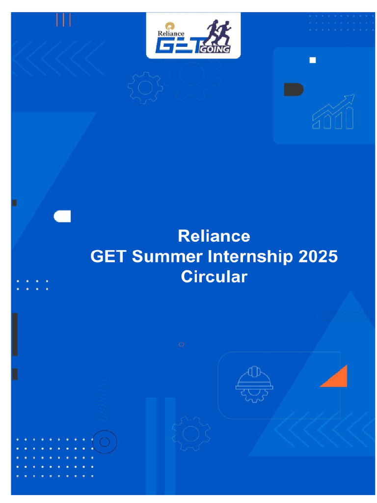Reliance Summer Internship 2025 Details | PDF