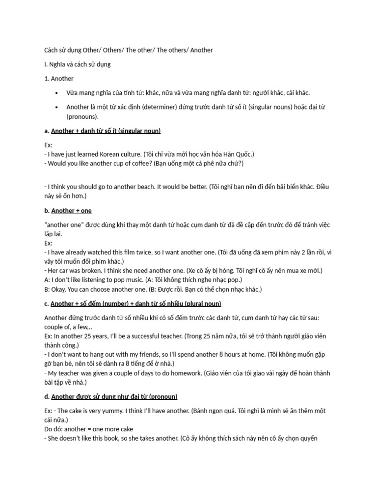 Cách S D NG OTHER | PDF