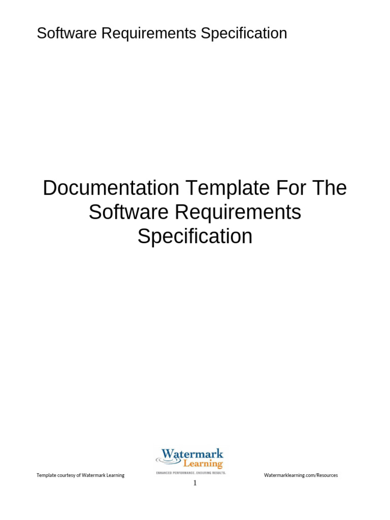 BA Software Requirements Documentation Template | PDF | Specification ...