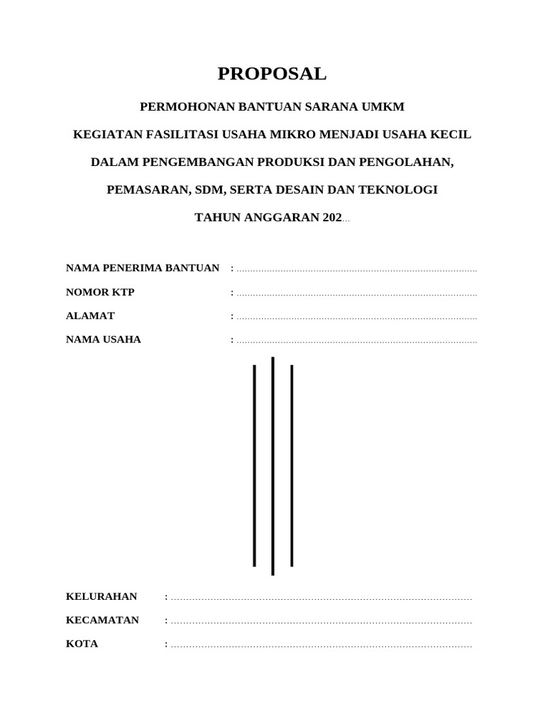 Proposal Bantuan Sarana UMKM 2023 | PDF