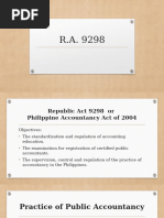R.A. 9298 Lecture Notes | PDF | Certified Public Accountant | Licensure