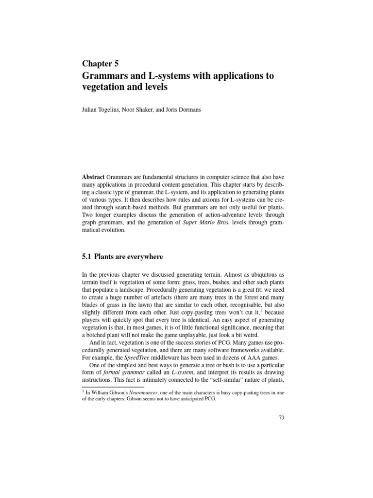 Chapter05-Grammars and L-System With Applications To Vegetation and Levels | PDF | Formalism ...