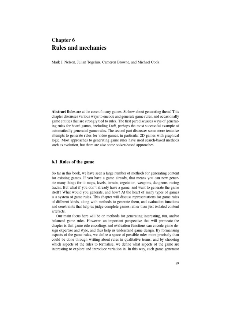 chapter06-rules and mechanics | PDF | Artificial Intelligence | Intelligence (AI) & Semantics