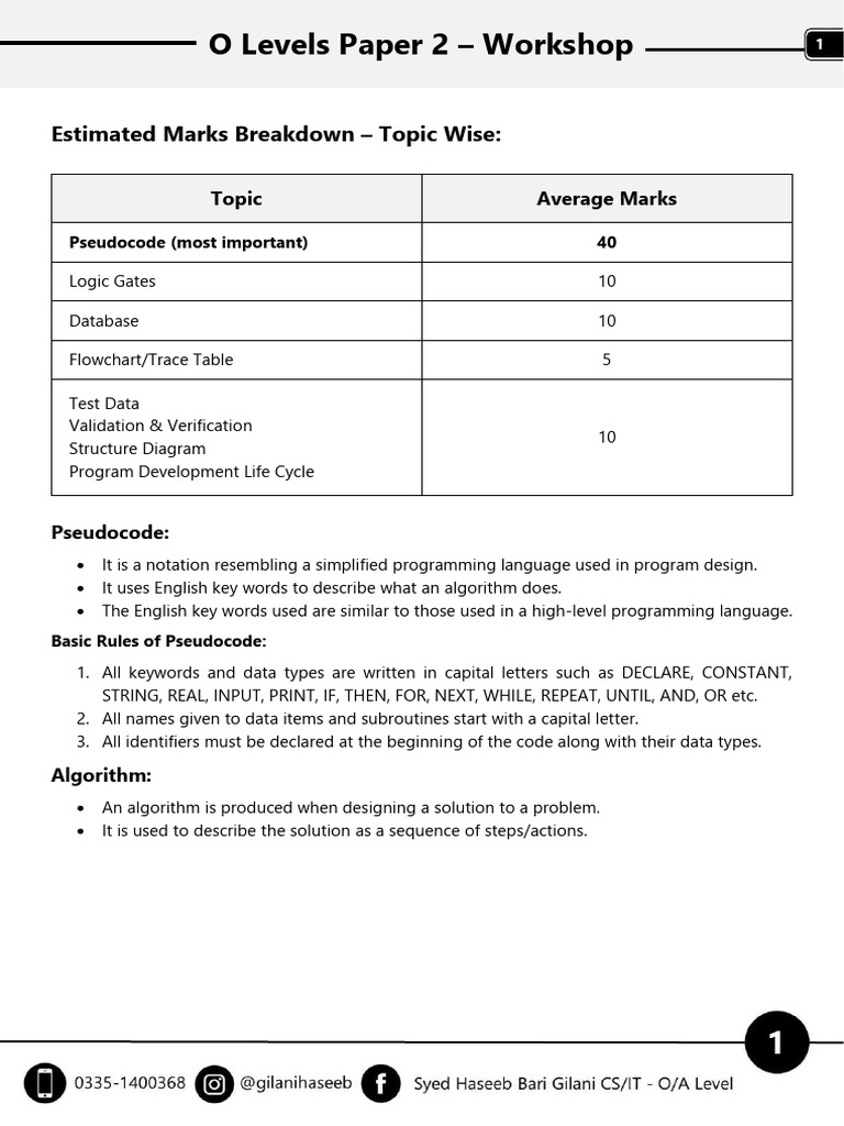 OL Workshop Notes | PDF | Control Flow | Boolean Data Type