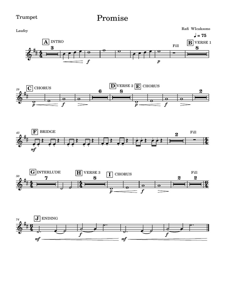Promise trumpet | PDF | Song Structure | Songs