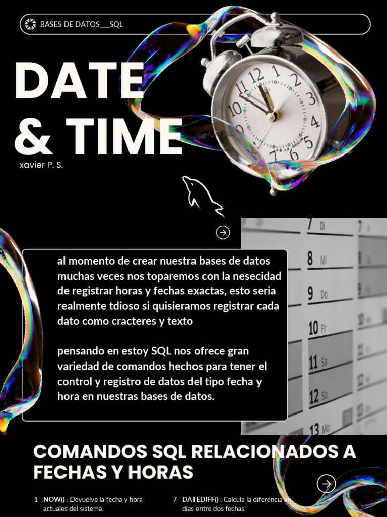 Date Time | PDF | Bases de datos | SQL