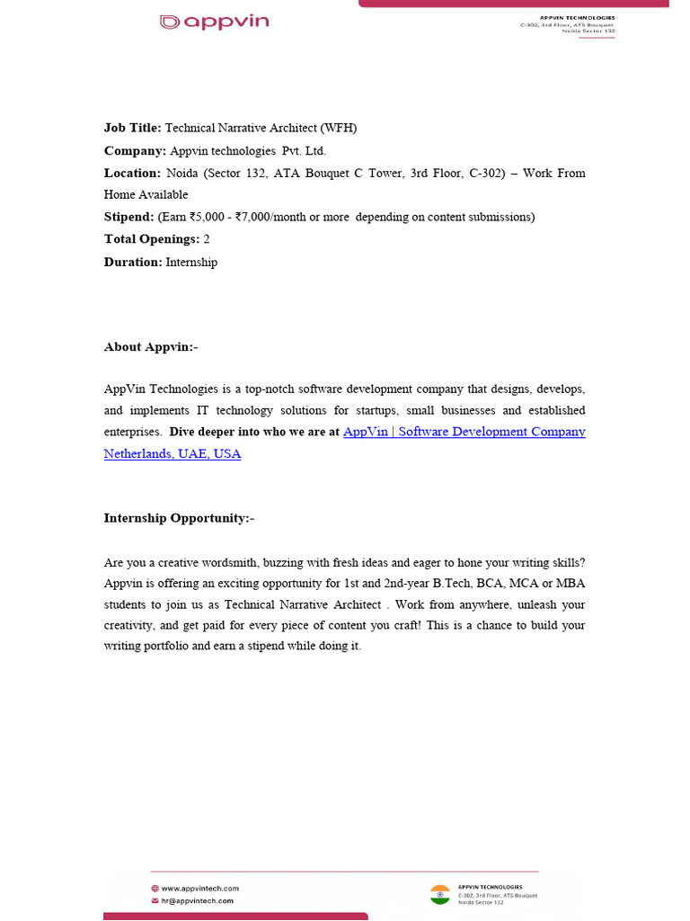 Job Title-Technical Narrative Architect | PDF | Human Communication