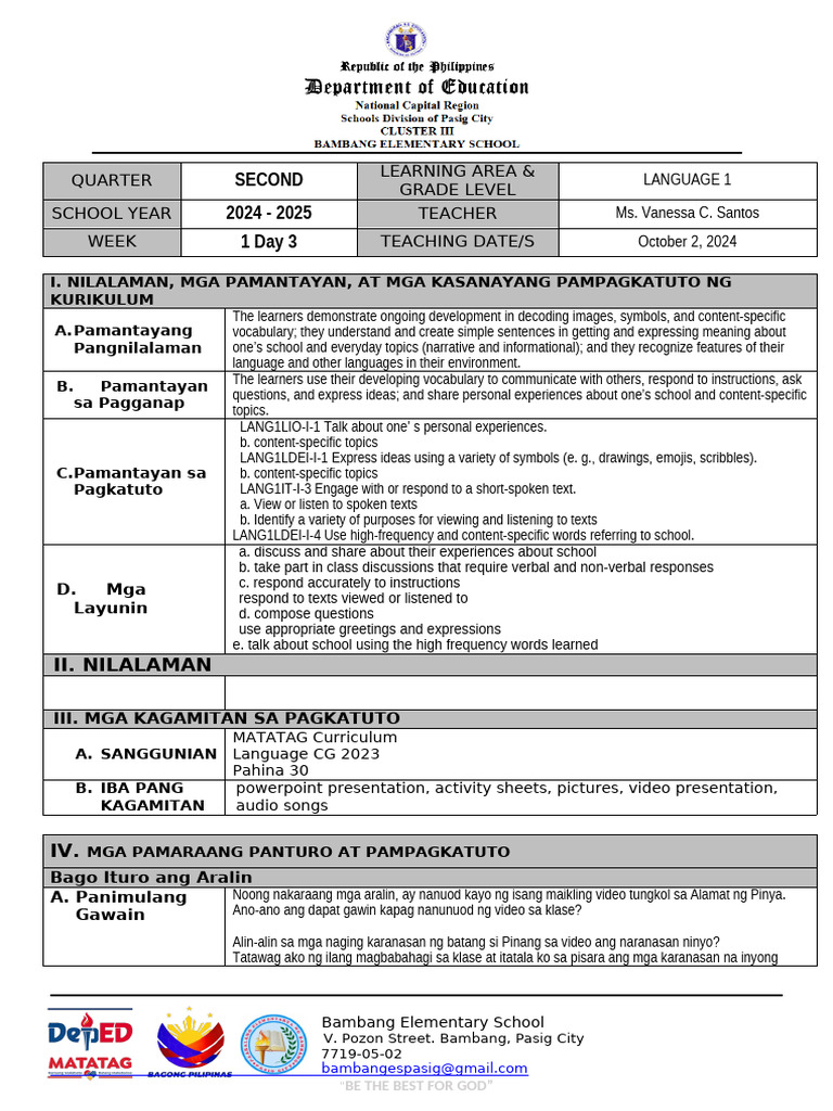 Language Day 3 | PDF