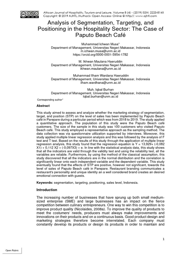 Analysis of Segmentation Targeting and P | PDF | Marketing | Market ...