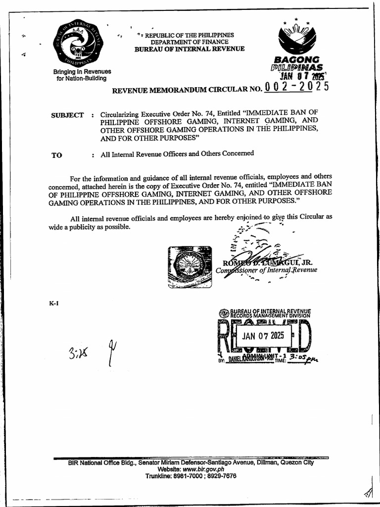 RMC No. 2-2025 | PDF