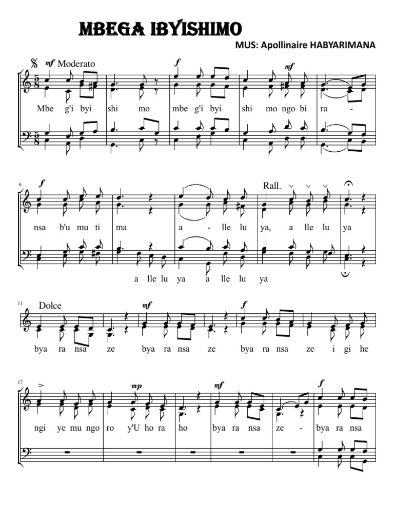 MBEGA IBYISHIMO: Musical Composition | PDF