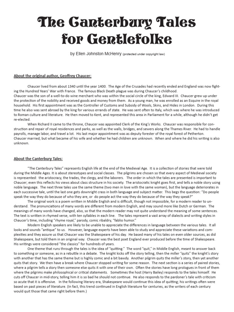 Canterbury-Tales | PDF