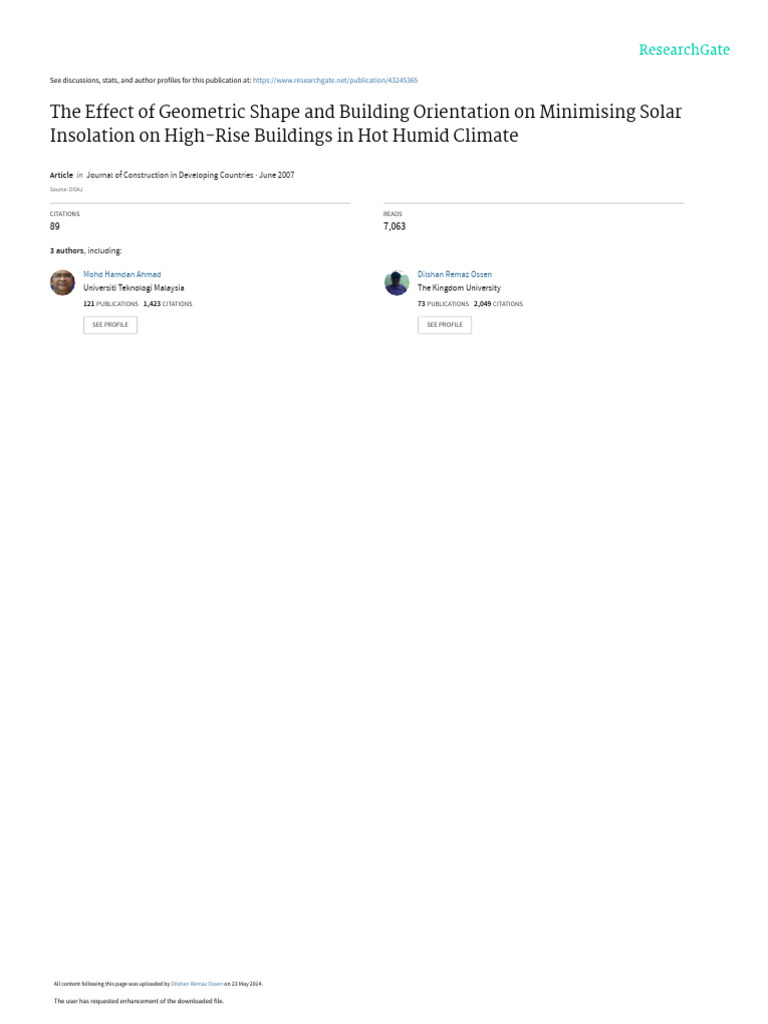 The Effect of Geometric Shape and Building Orienta | PDF | Shape ...