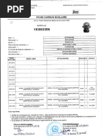 Fiche Cursus Scolaire 2024 | PDF