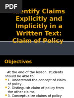 Claim of Policy | PDF | Policy | Violence