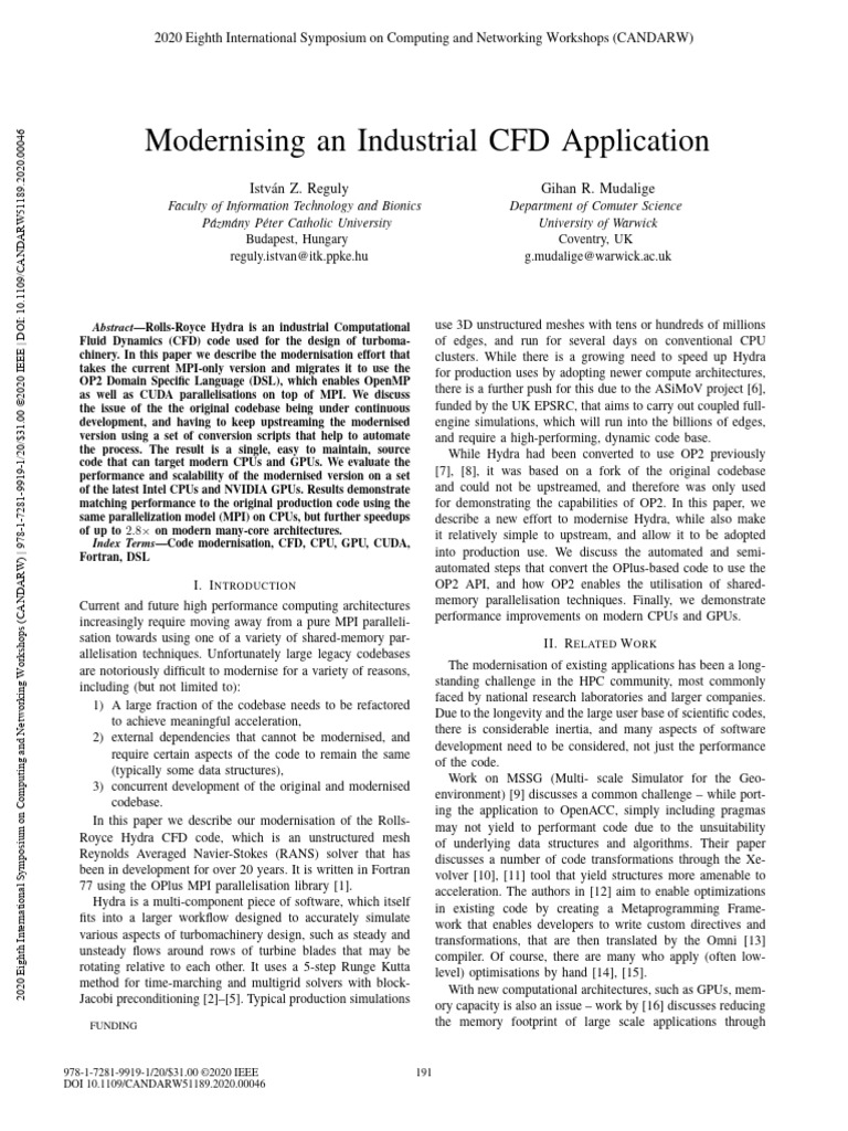 Modernising An Industrial Cfd Application Pdf Pointer Computer Programming Parallel 
