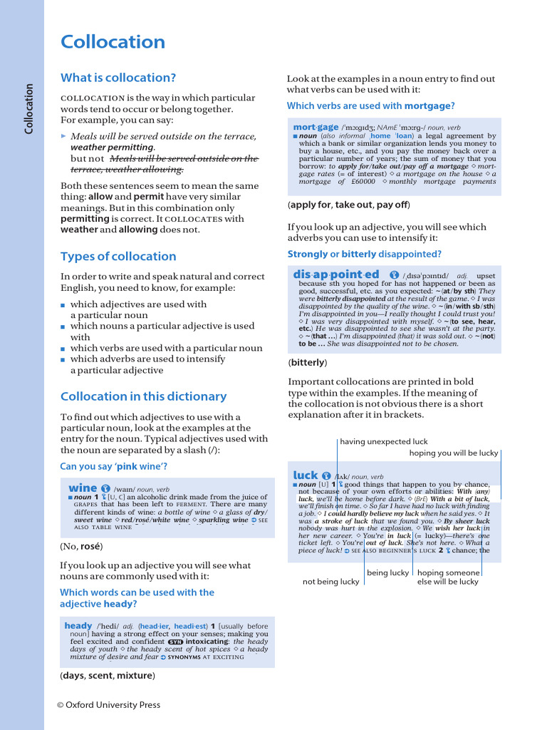 Grammar Collocation | PDF | Grammar | Linguistic Typology