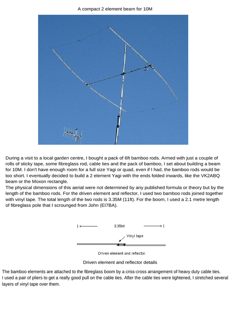 A Compact 2 Element Beam For 10m | PDF | Antenna (Radio ...