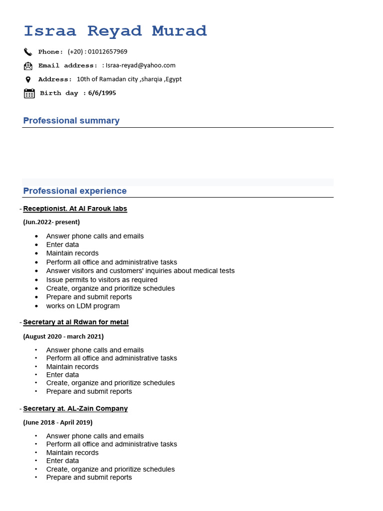 Esraa Reyad Morad | PDF | Data | Computing