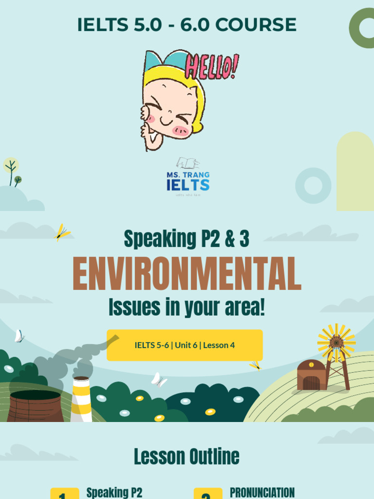I04 Ielts 56 - U6l4 - Speaking p.2 & 3 - Pressing Environmental Issues | PDF | Human ...