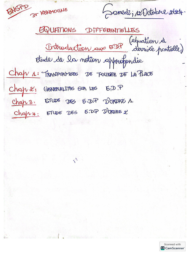 Cours Magistral EDP | PDF