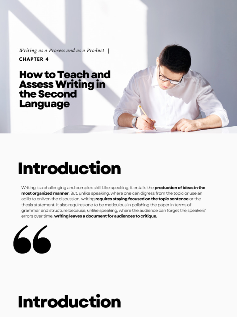 Lesson 5 - How To Teach and Assess Writing in The Second Language | PDF ...