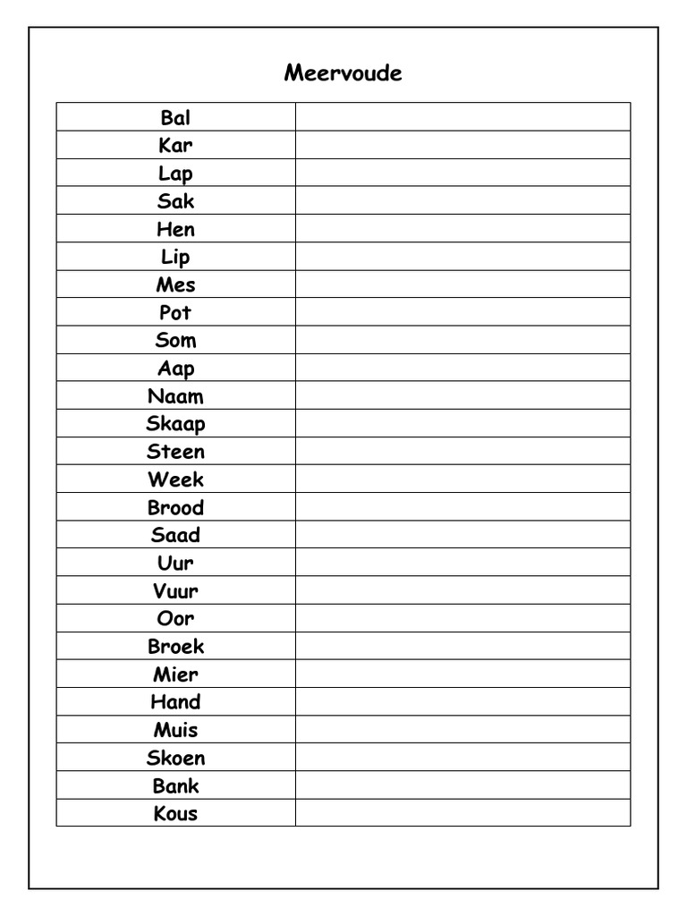 meervoude - oefening | PDF