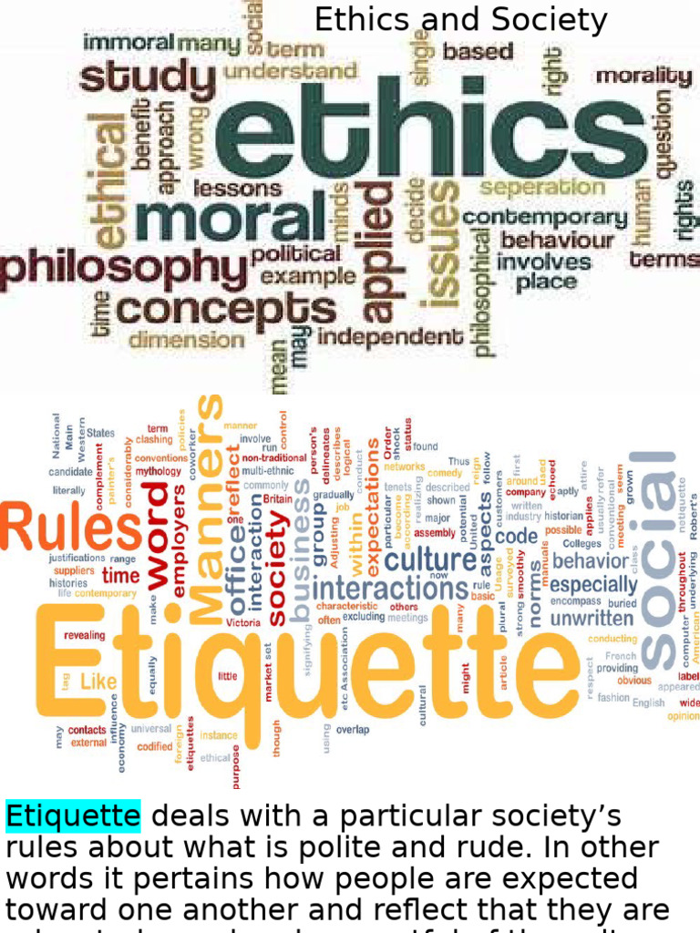 Ethics and Society Intro Concepts | PDF | Morality | Virtue