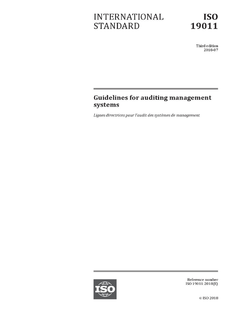 ISO 19011 Guidences for auditing management systems | PDF