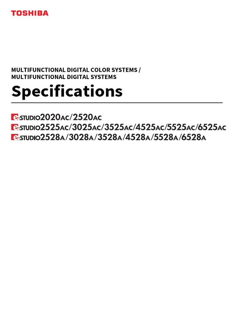 eS2020AC-6528A SPECG EN 0000 | PDF | Paper | Printing
