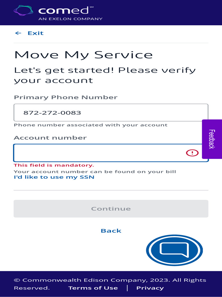 Move My Service ComEd - An Exelon Company | PDF