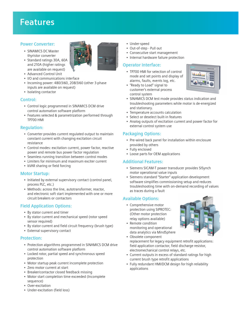 Siemens Synchronous Motor Exct - System | PDF | Relay | Electric Motor