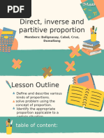 Direct, Inverse, and Partitive Proportions | PDF | Teaching Methods ...