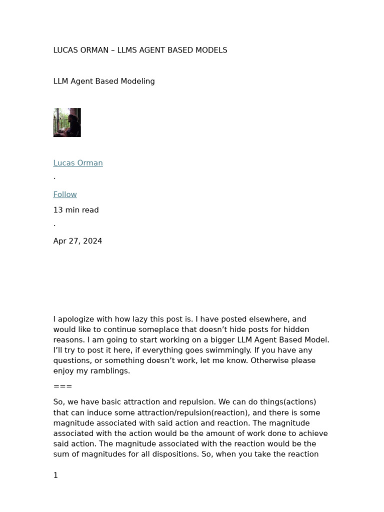 LUCAS ORMAN ABS LLMS | PDF | Thought | Game Theory