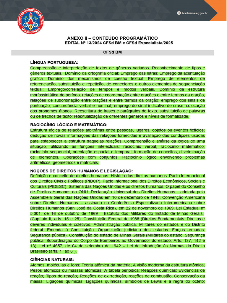 Conteudo programatico | PDF | Química | Eletricidade