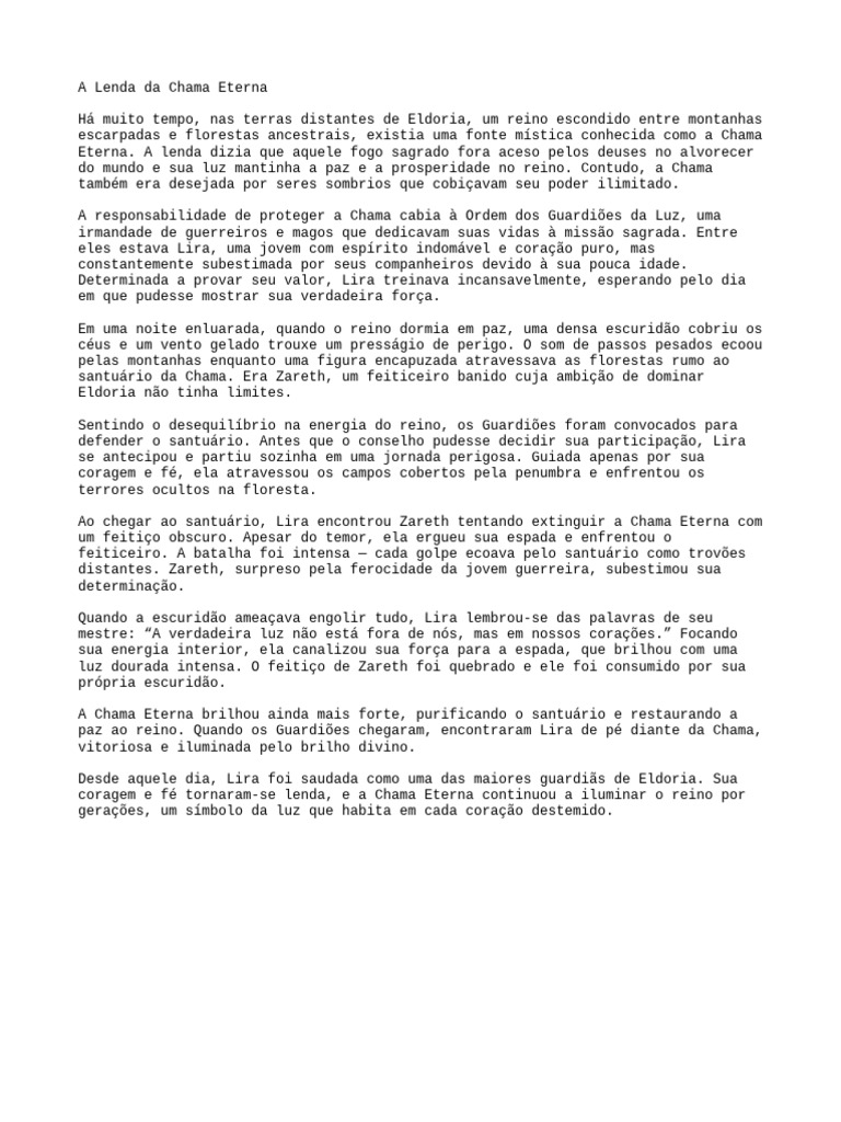 A lenda da chama eterna | PDF | Santuário