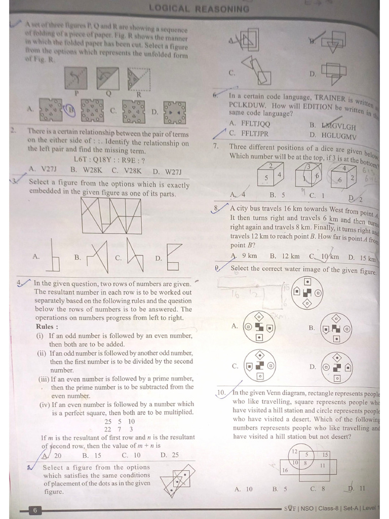 Grade8 Nso Model QP 2024 To 2025 | PDF