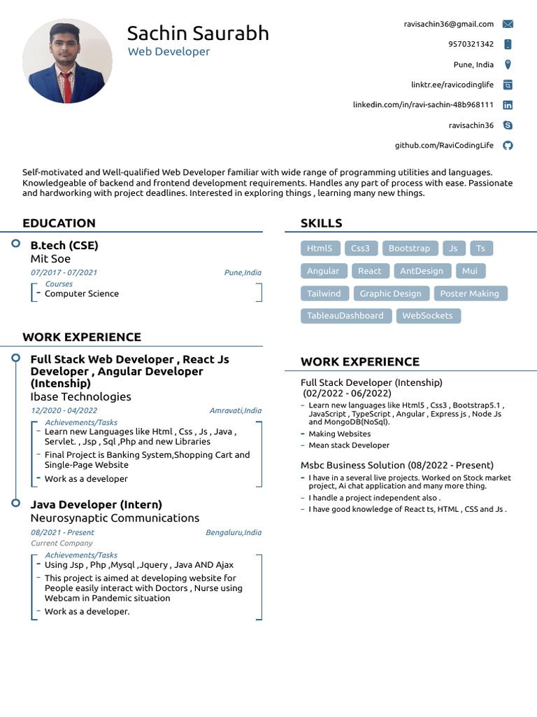 My Resume | PDF | Ajax (Programming) | J Query